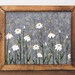 Rustic Daisy Art Print, Daisy Flowers With Lightning Bugs With Metal ...