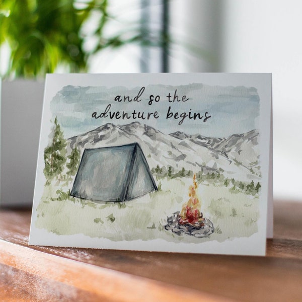 Camping Card - Etsy