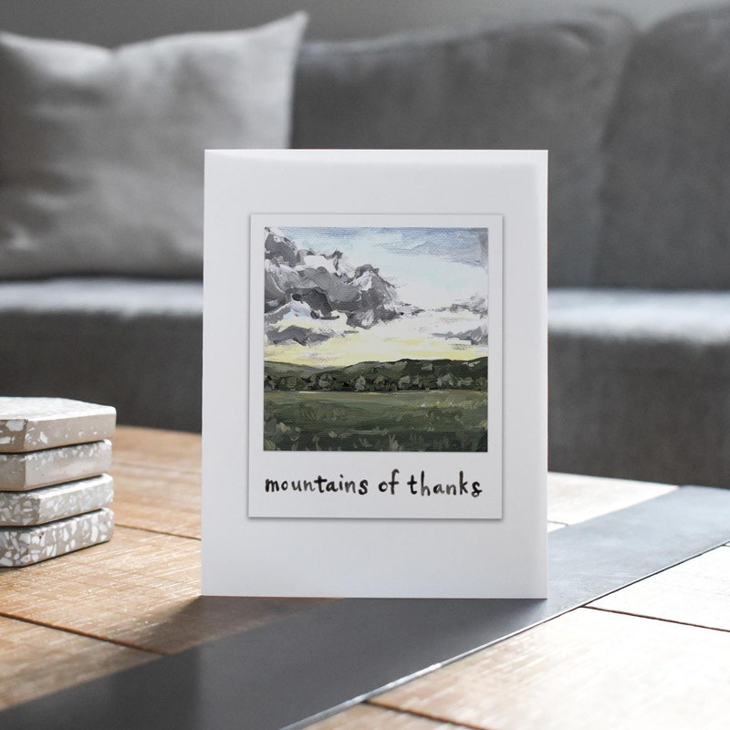 Mountain Thank You - Etsy