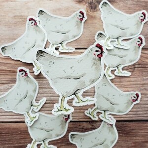 Chicken Vinyl Sticker Water Bottle Sticker Laptop Sticker | Etsy