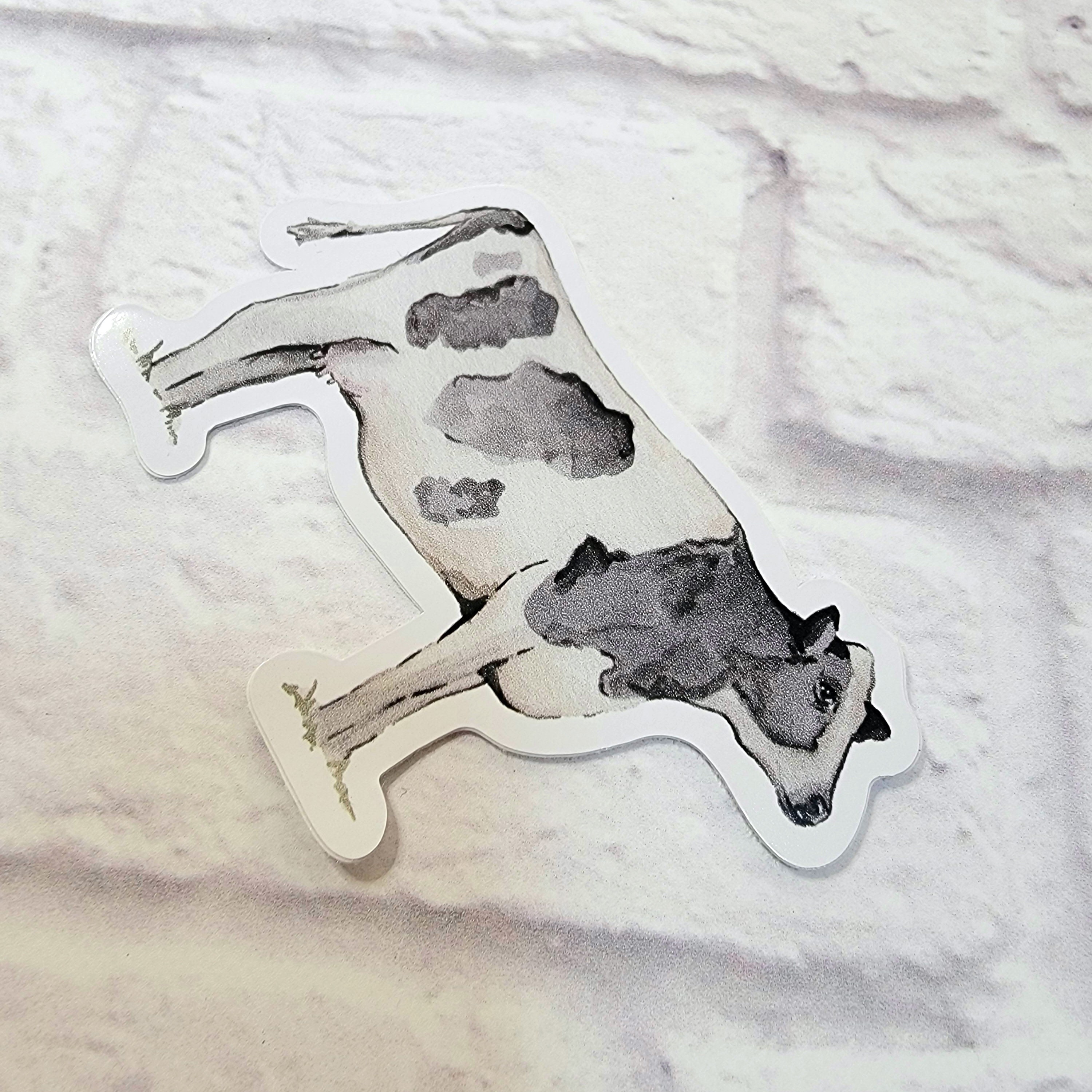 Cow Vinyl Sticker Farm Animal Water Bottle Sticker Cute | Etsy