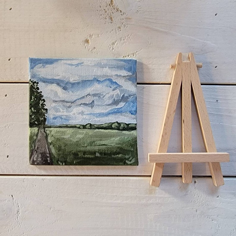 Mini Landscape Painting Rustic Original Painting Rural - Etsy