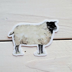 Sheep Vinyl Sticker, Rustic Water Bottle Sticker, Farmhouse Laptop ...