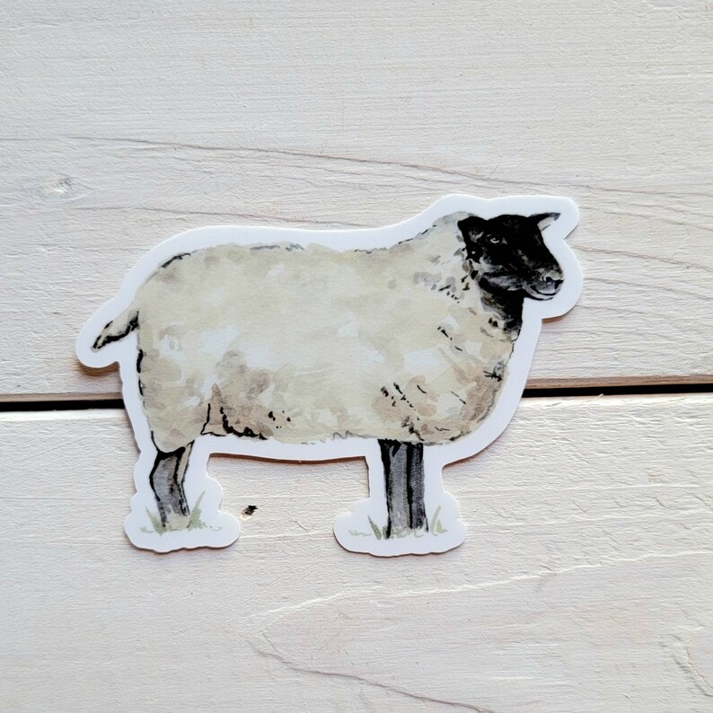 Sheep Vinyl Sticker Rustic Water Bottle Sticker Farmhouse - Etsy