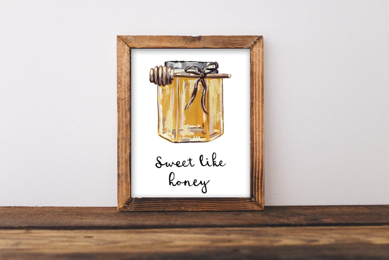 Sweet Like Honey, Rustic Quote Print, Honey Bees Art Print, Honey, Bee ...