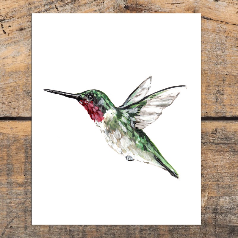 Hummingbird Art - Etsy