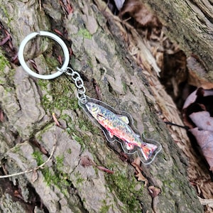 Brook Trout Acrylic Keychain, Gift for Nature Lover, Fishing Gift ...
