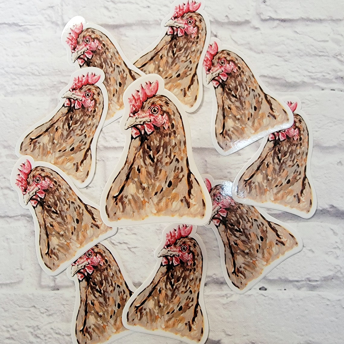 Chicken Vinyl Sticker Water Bottle Sticker Laptop Sticker - Etsy