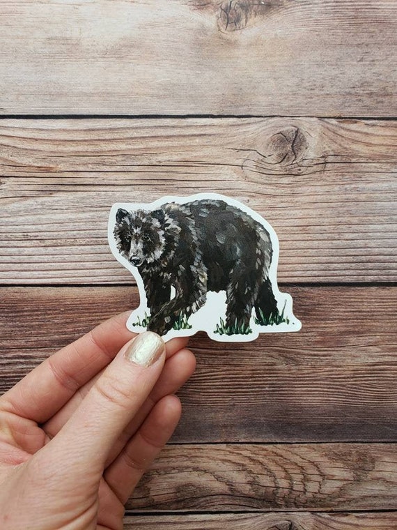 Bear Vinyl Sticker Water Bottle Sticker Laptop Sticker | Etsy
