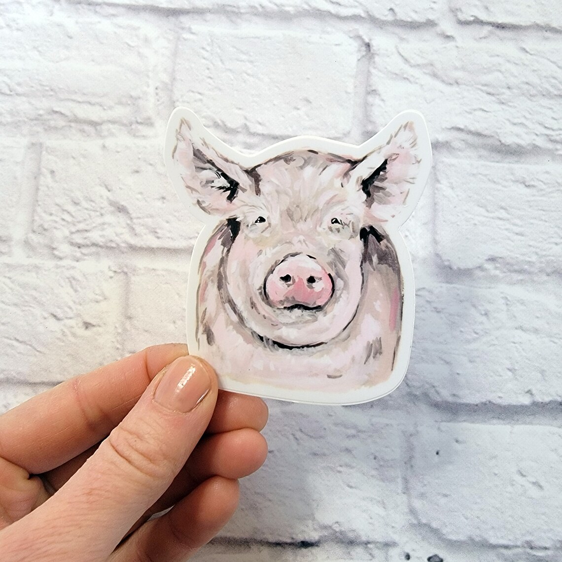 Pig Vinyl Sticker Farm Animal Water Bottle Sticker Farmhouse - Etsy