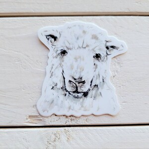 Sheep Vinyl Sticker, Rustic Water Bottle Sticker, Farmhouse Laptop ...