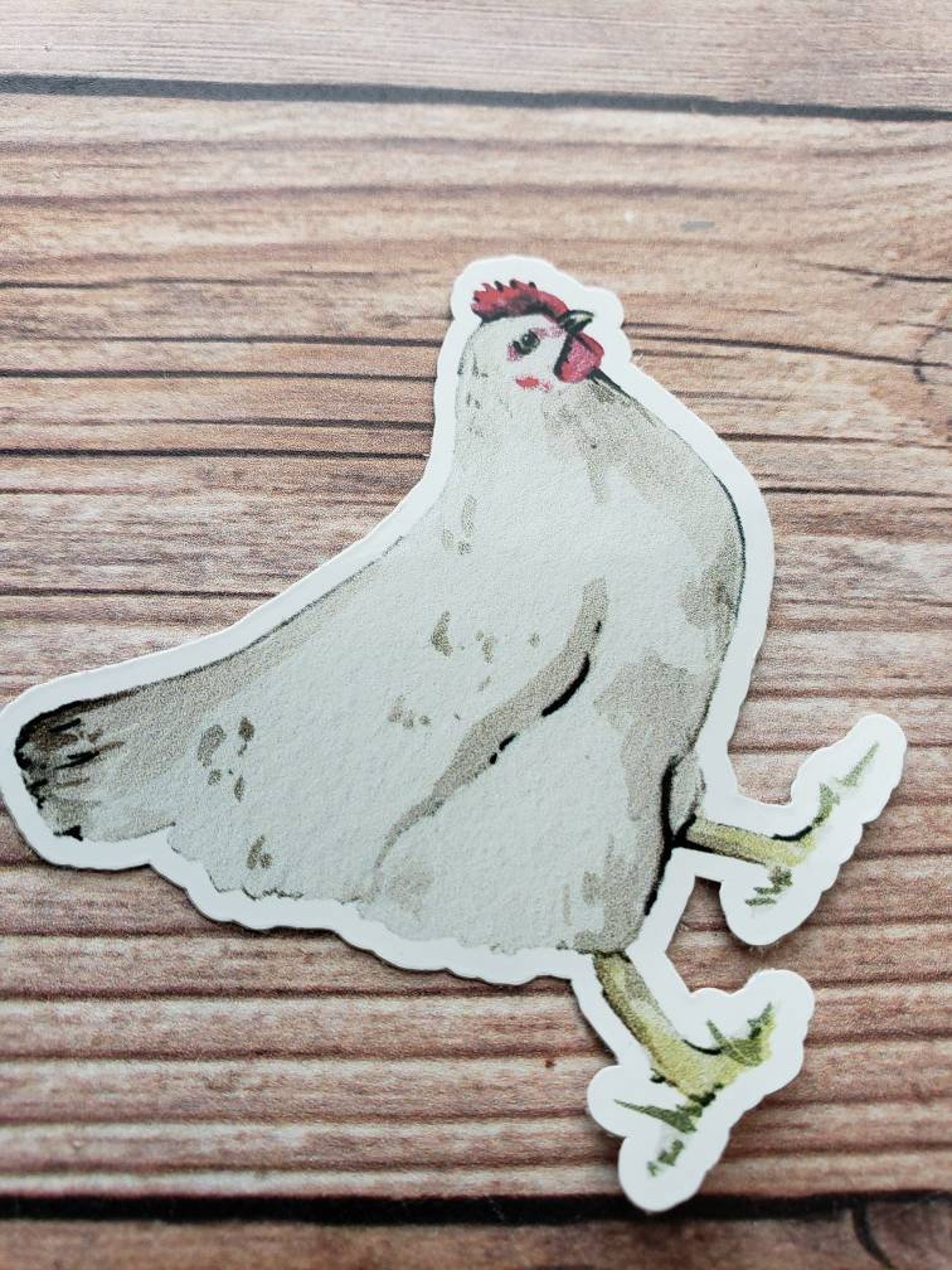 Chicken Vinyl Sticker Water Bottle Sticker Laptop Sticker | Etsy
