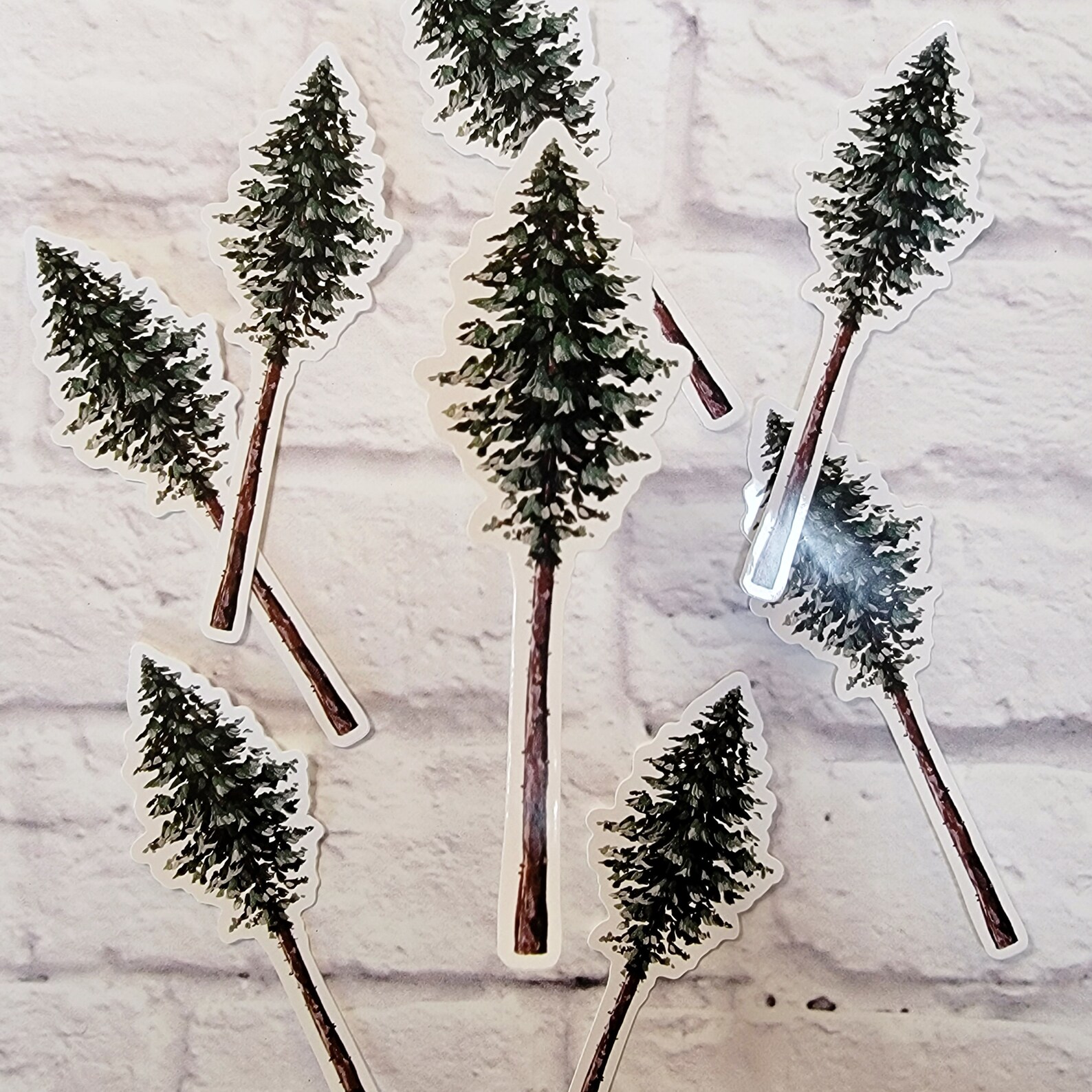 Pine Tree Vinyl Sticker Woodland Water Bottle Sticker Tree | Etsy