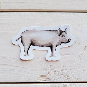 Pig Vinyl Sticker, Farm Animal Water Bottle Sticker, Farmhouse Laptop ...