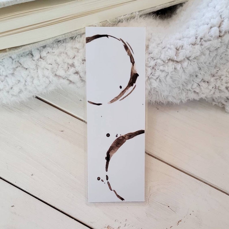 Coffee Stain Bookmark Coffee Lover Barista Gift Pretty - Etsy