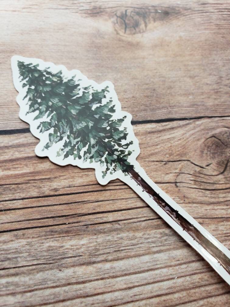 Pine Tree Vinyl Sticker Woodland Water Bottle Sticker Tree | Etsy