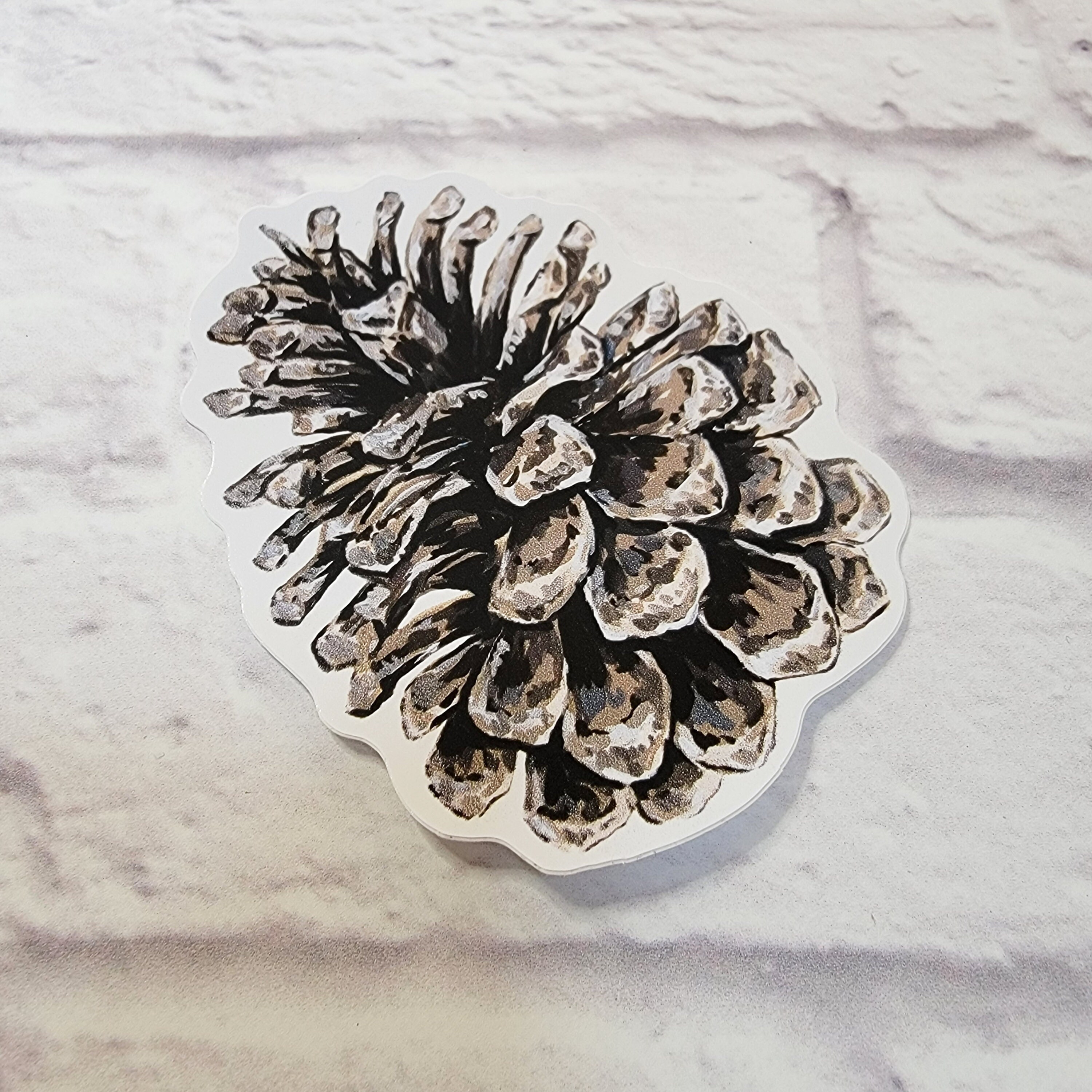 Pinecone Vinyl Sticker Woodland Water Bottle Sticker Rustic | Etsy