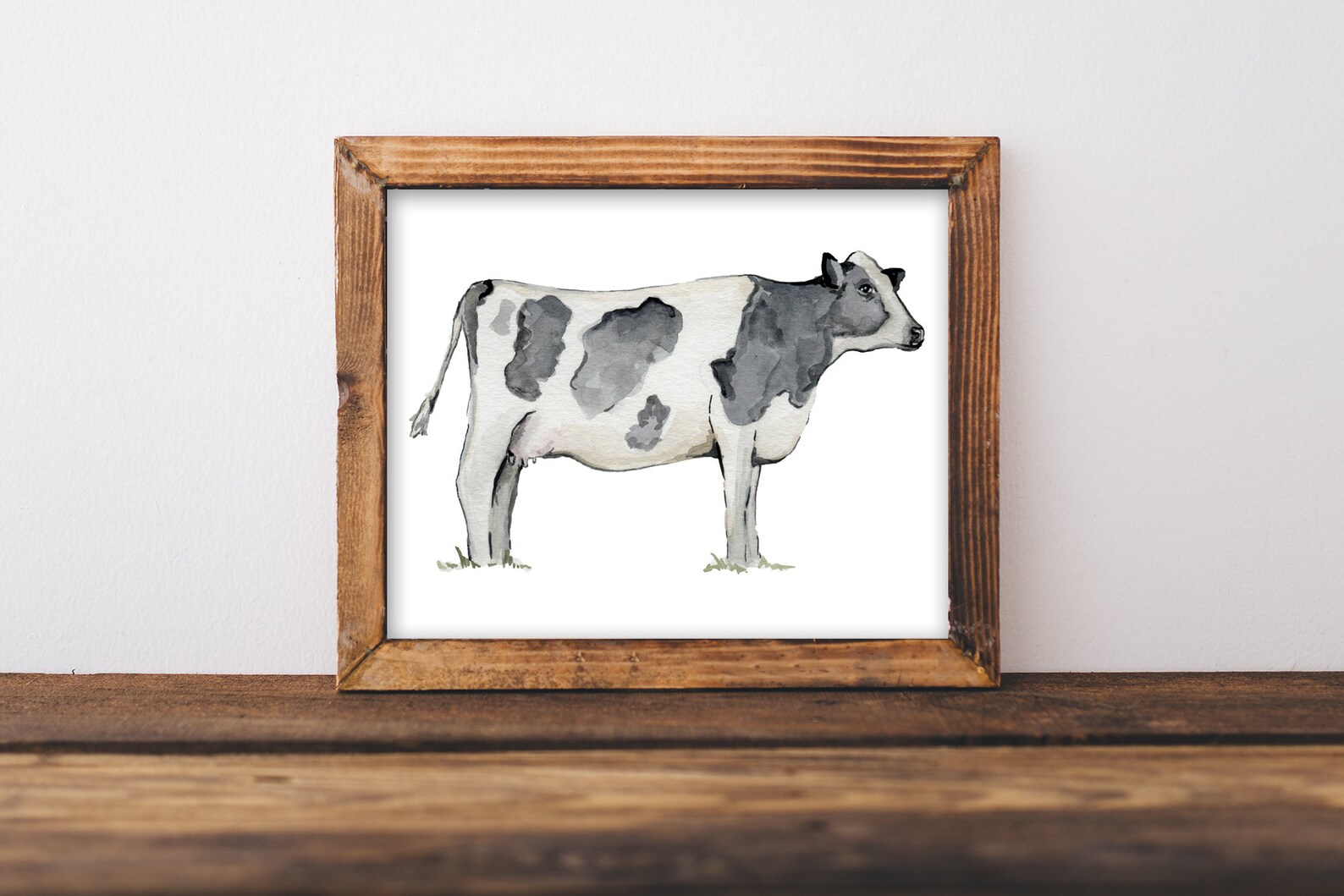 Farm Animal Art Print Rustic Wall Art Print Set Cow Sheep - Etsy