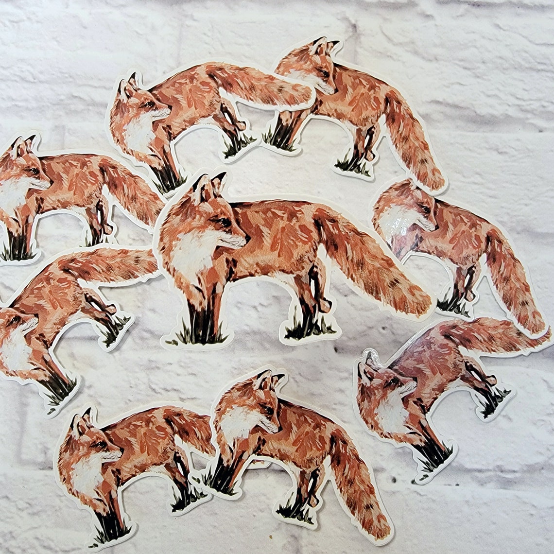 Fox Vinyl Sticker Woodland Animal Water Bottle Sticker Red | Etsy