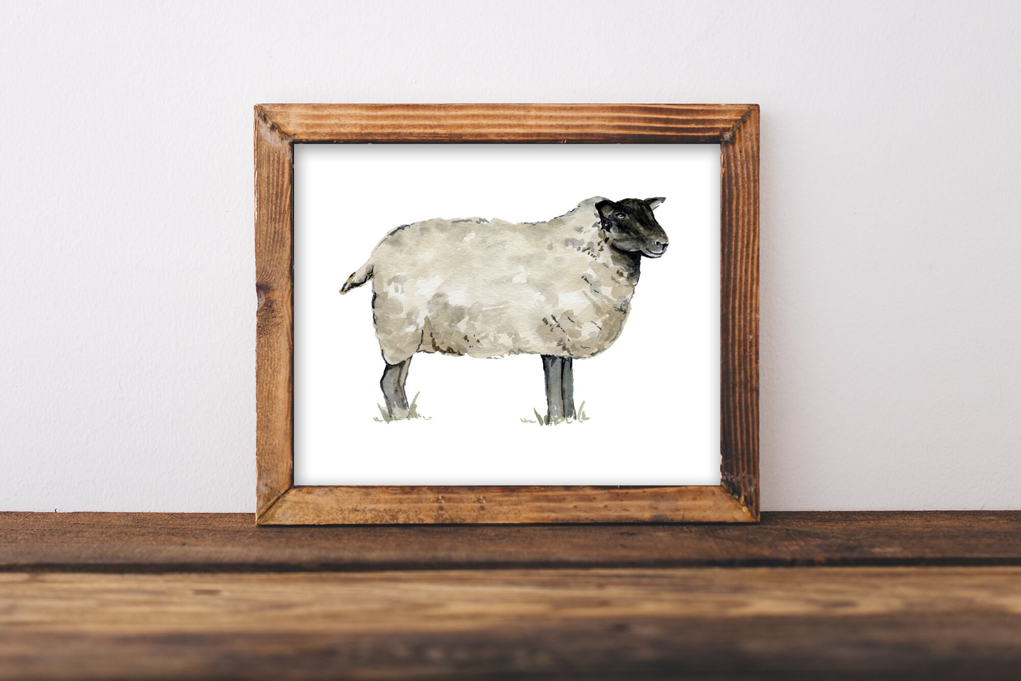 Farm Animal Art Print Rustic Wall Art Print Set Cow Sheep - Etsy