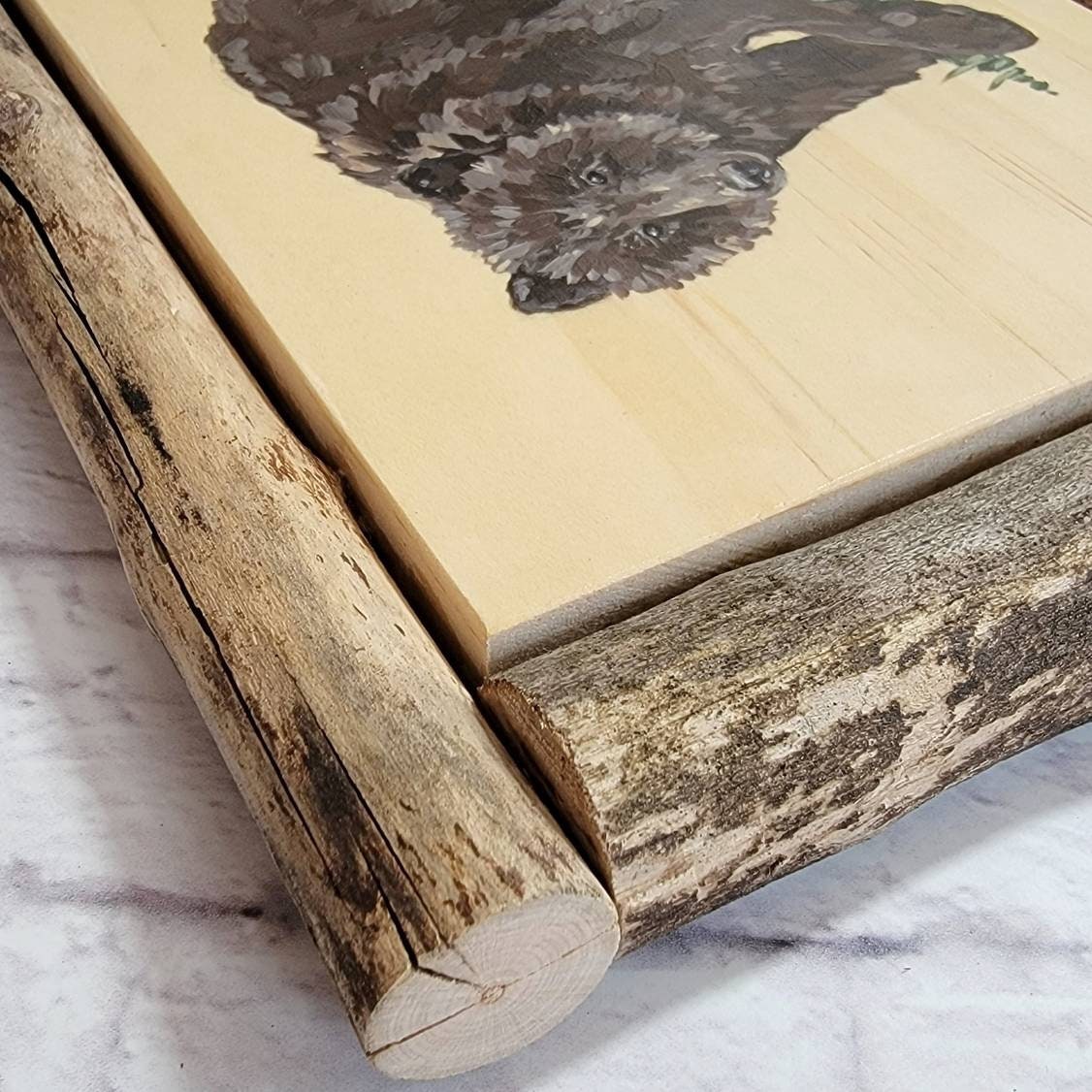 Bear Original Painting on Wood, Grizzly Bear Art, Rustic Bear Decor ...