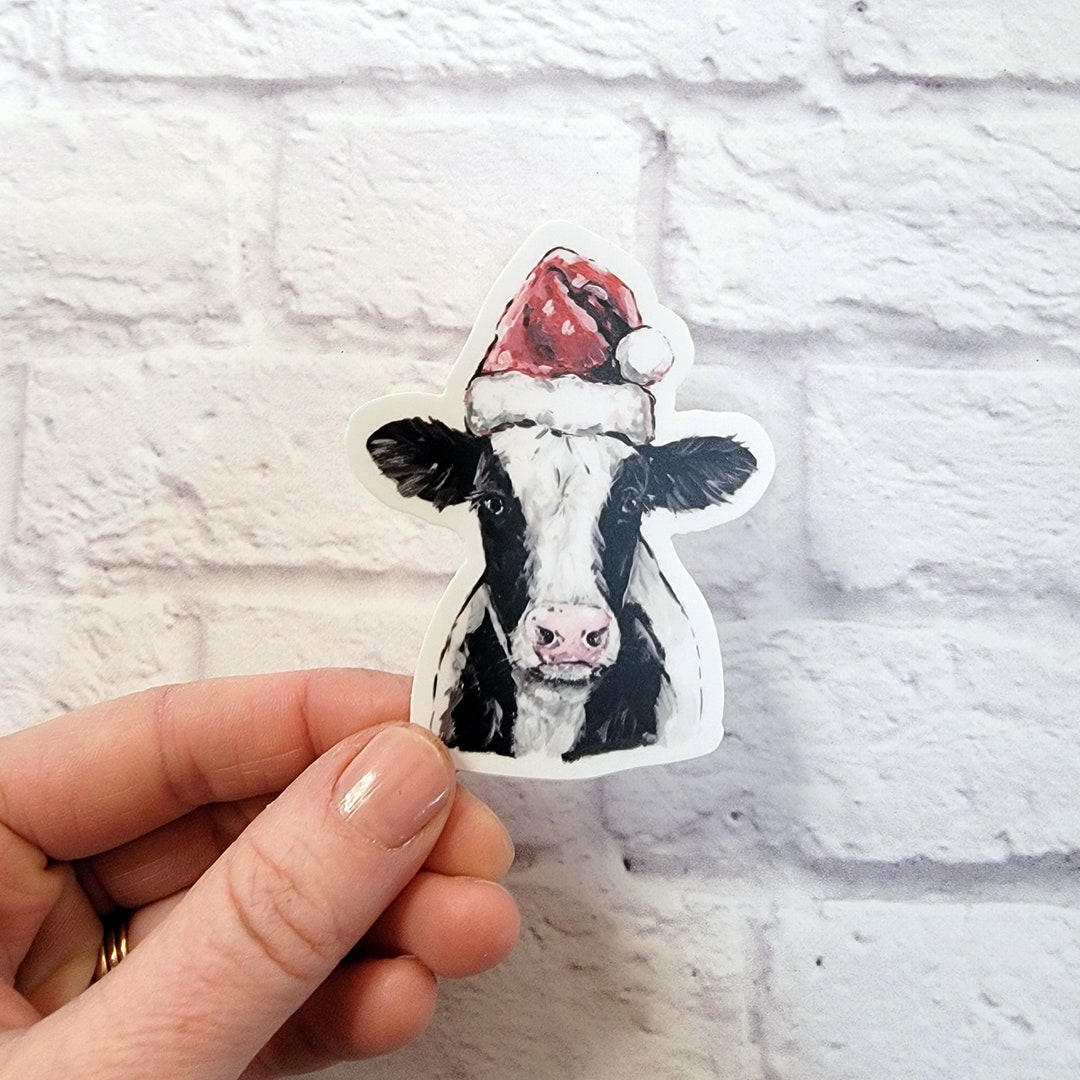 Cow Vinyl Sticker Holstein, Water Bottle Sticker, Laptop Sticker, Vinyl ...