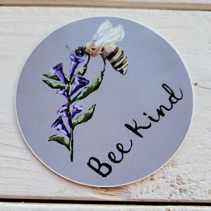 Bee Kind Vinyl Sticker, Honey Bee Water Bottle Sticker, Laptop Sticker ...
