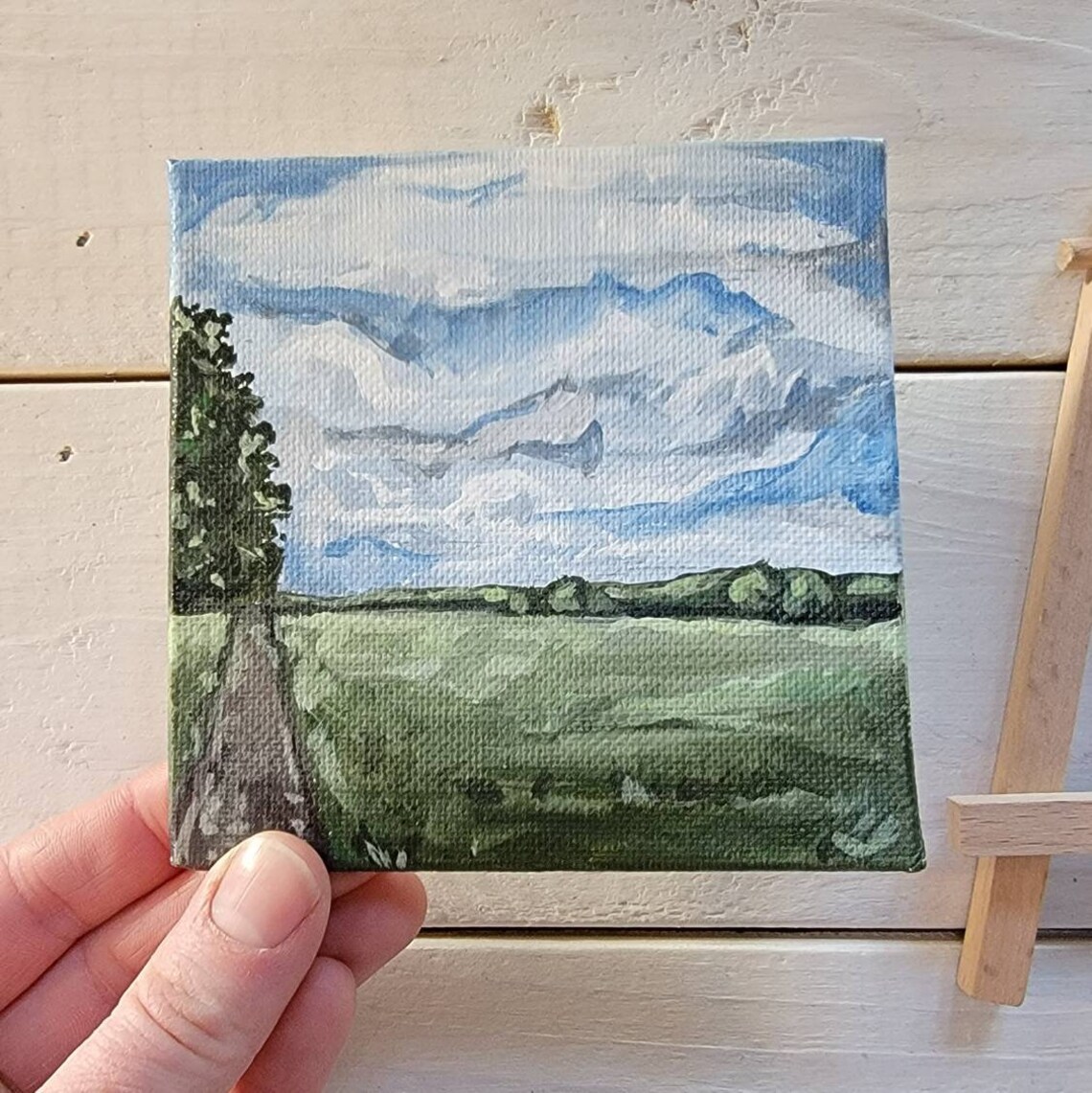 Mini Landscape Painting Rustic Original Painting Rural - Etsy