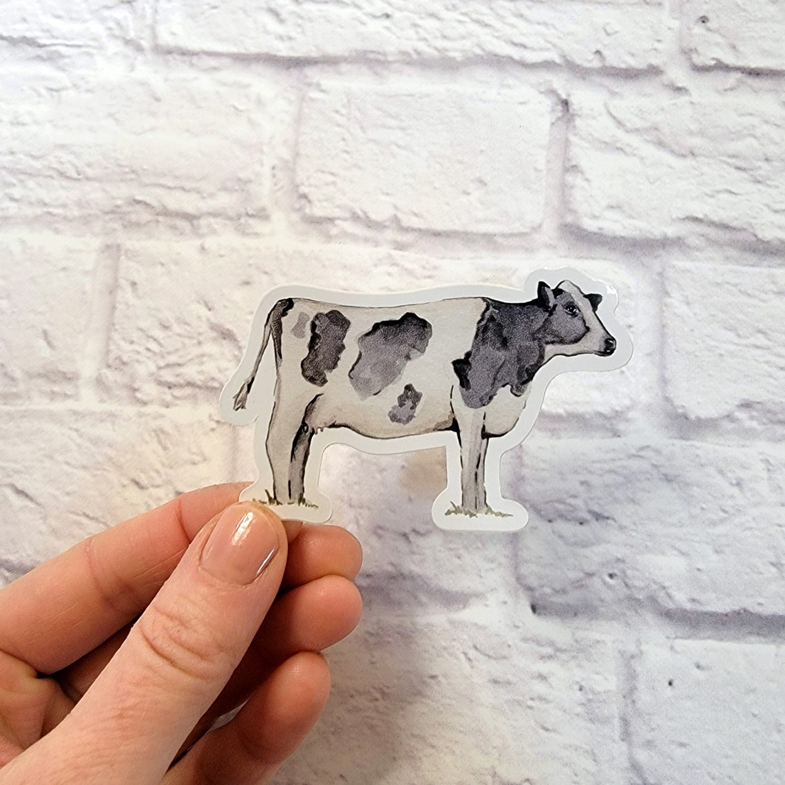 Cow Vinyl Sticker Farm Animal Water Bottle Sticker Cute | Etsy