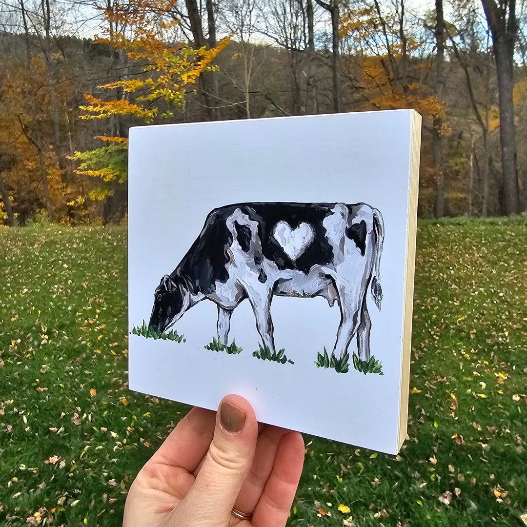 Holstein Cow Print Cute Cow Love Art I Moo You Black and - Etsy