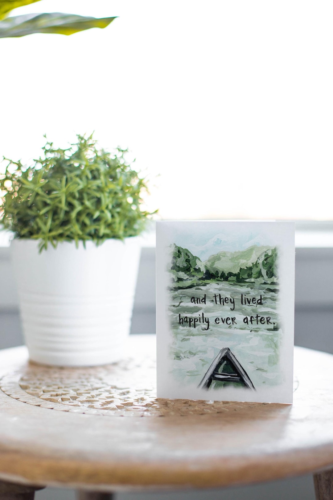 And They Lived Happily Ever After, Rustic Anniversary Card, Outdoors ...