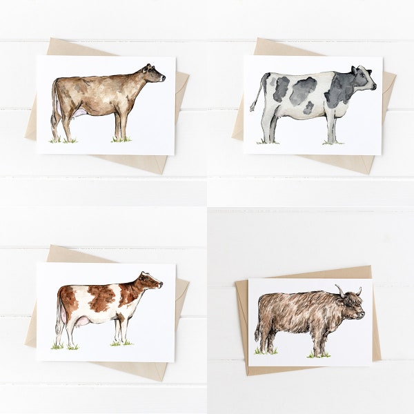 Cow Greeting Card - Etsy