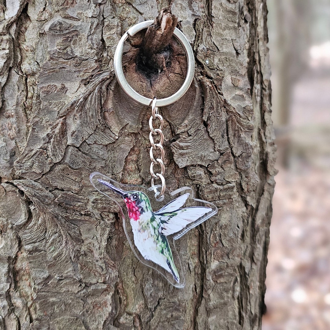 Hummingbird Acrylic Keychain, Gift for Bird Lover, Hummingbird - Etsy
