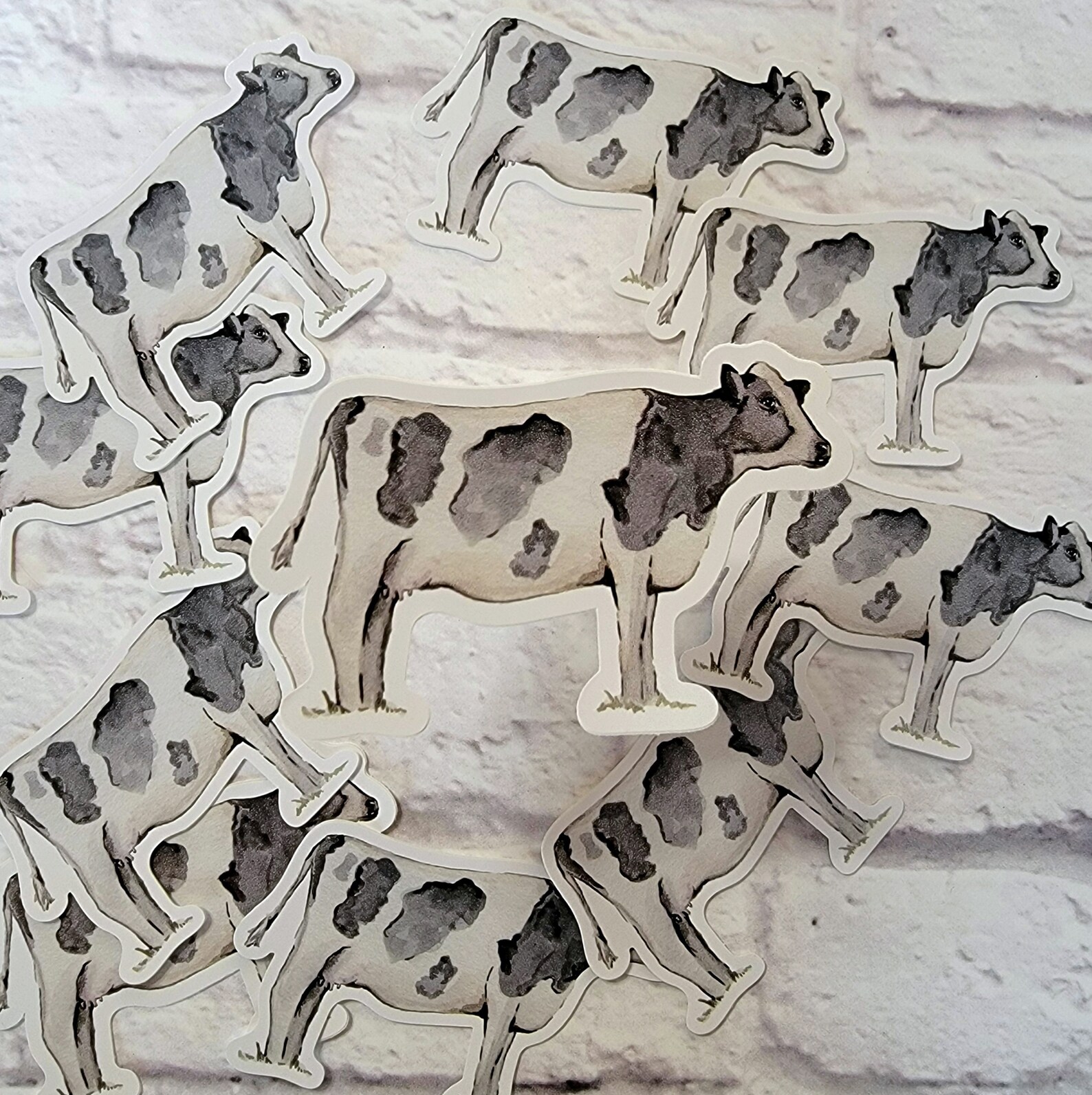 Cow Vinyl Sticker Farm Animal Water Bottle Sticker Cute | Etsy