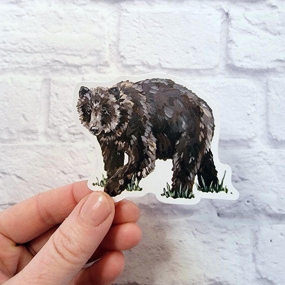 Bear Vinyl Sticker Water Bottle Sticker Laptop Sticker | Etsy