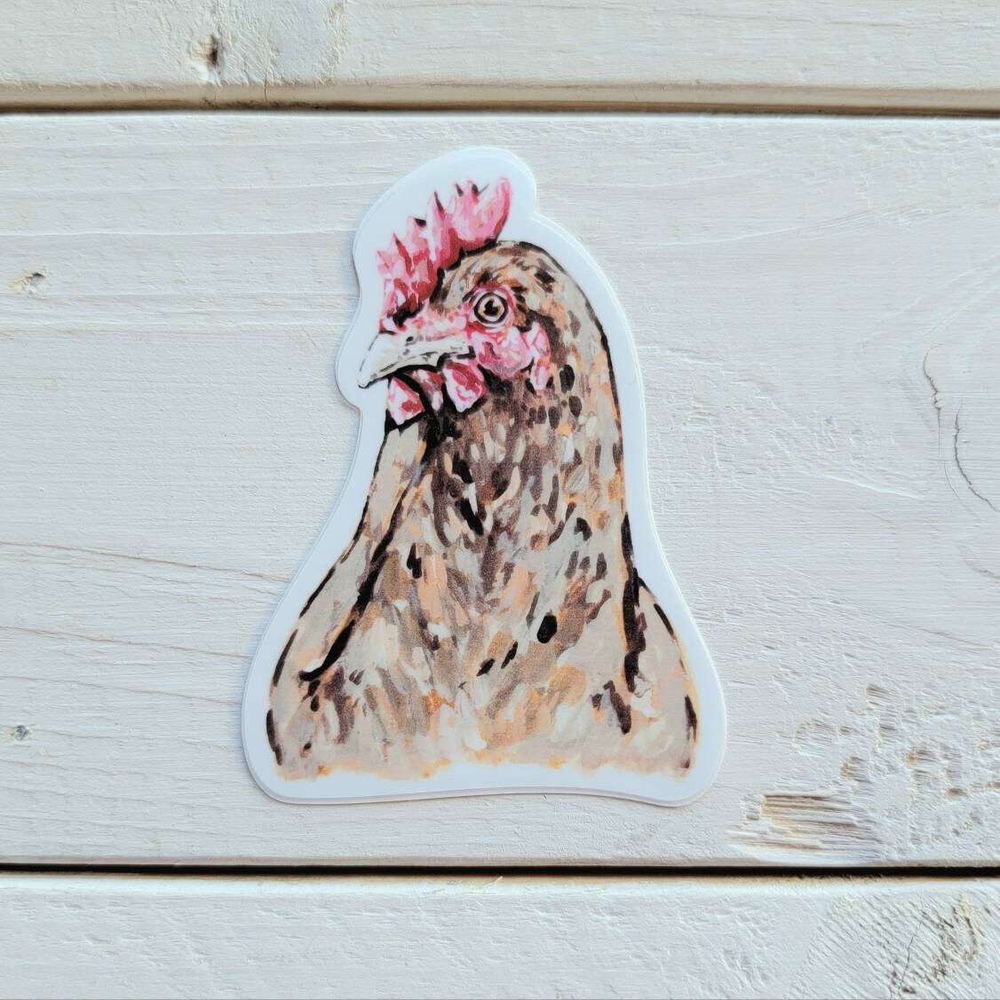 Chicken Vinyl Sticker, Water Bottle Sticker, Laptop Sticker, Vinyl ...
