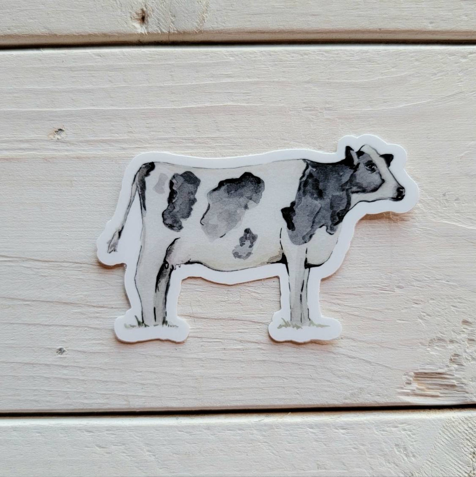 Cow Vinyl Sticker Farm Animal Water Bottle Sticker Cute - Etsy