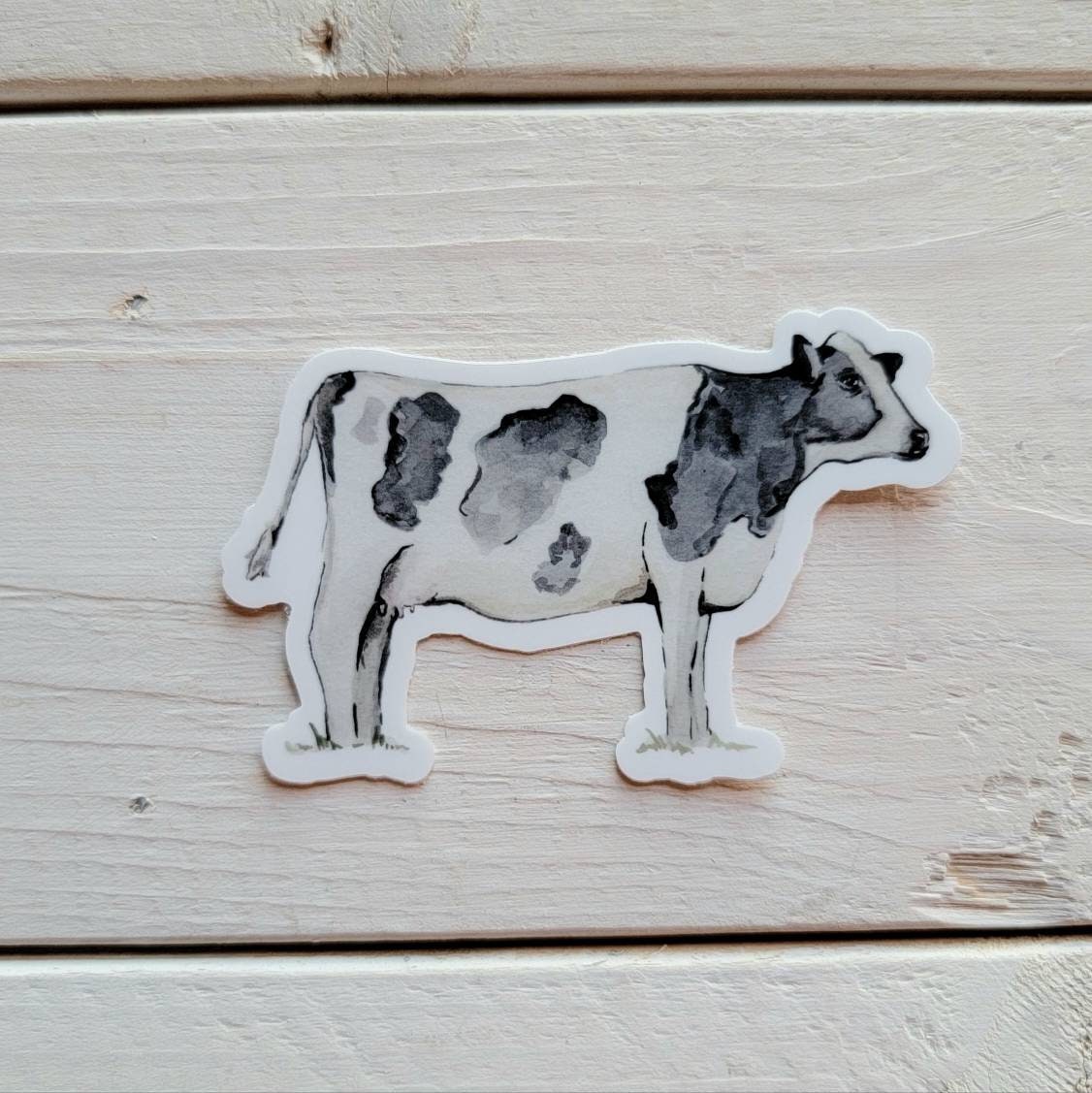Cow Vinyl Sticker, Farm Animal Water Bottle Sticker, Cute Animal Laptop ...
