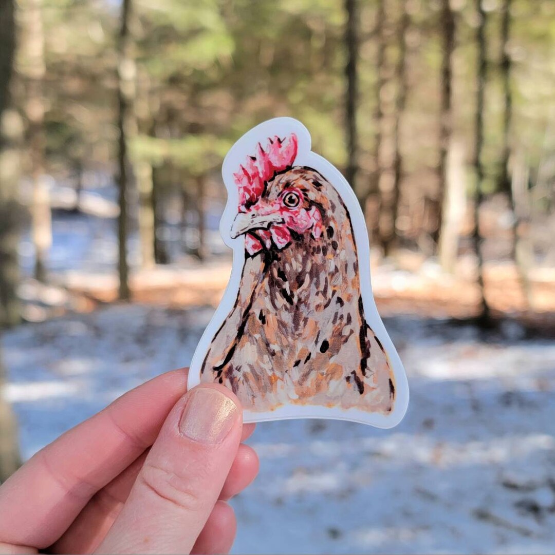 Chicken Vinyl Sticker, Water Bottle Sticker, Laptop Sticker, Vinyl ...