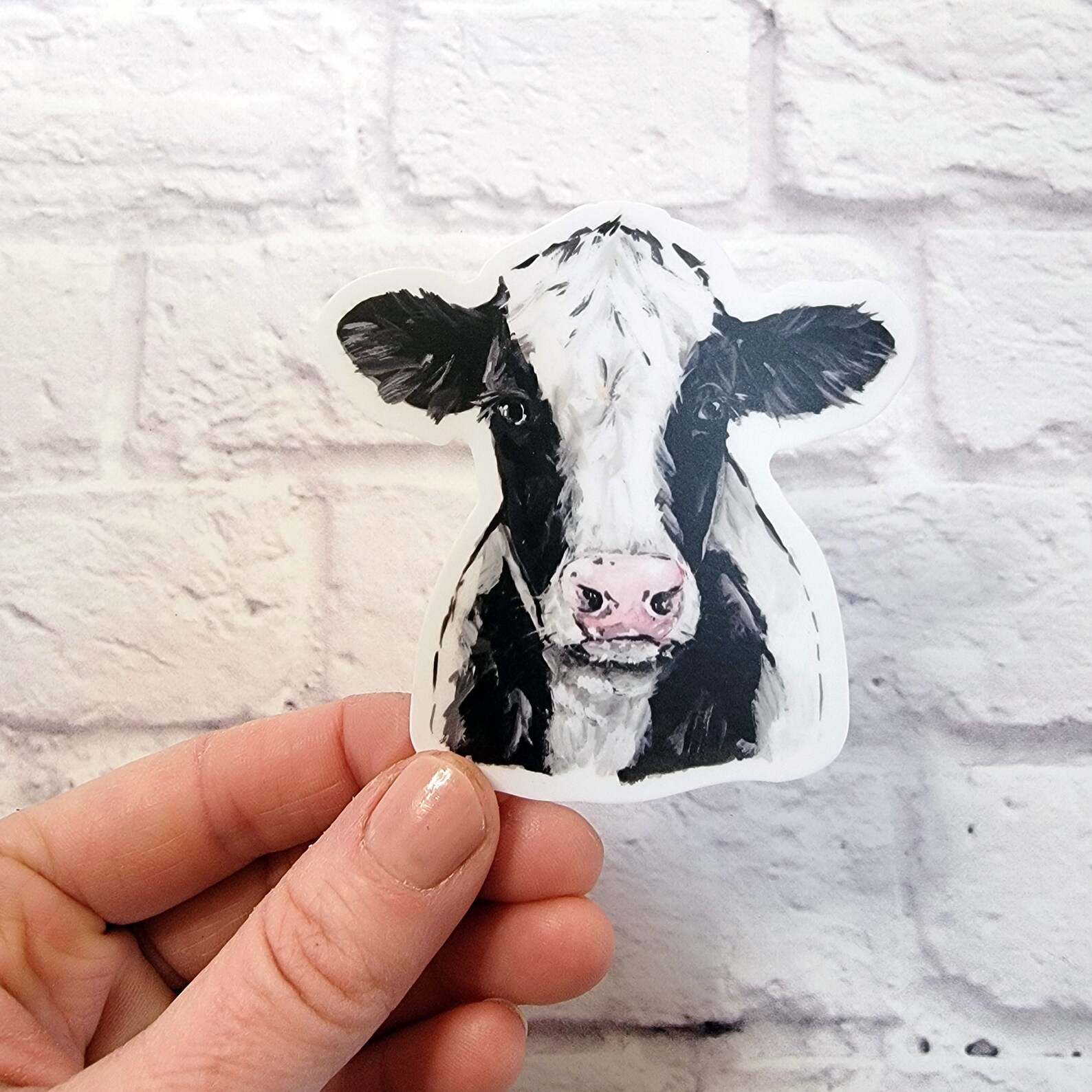 Cow Vinyl Sticker Holstein Water Bottle Sticker Laptop - Etsy