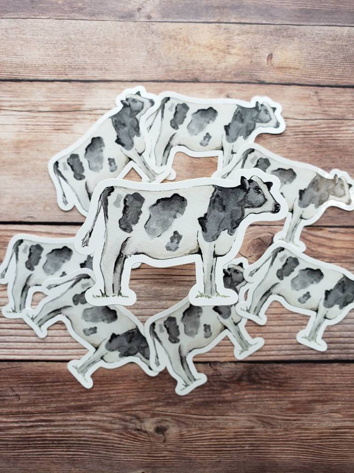 Cow Vinyl Sticker Farm Animal Water Bottle Sticker Cute | Etsy