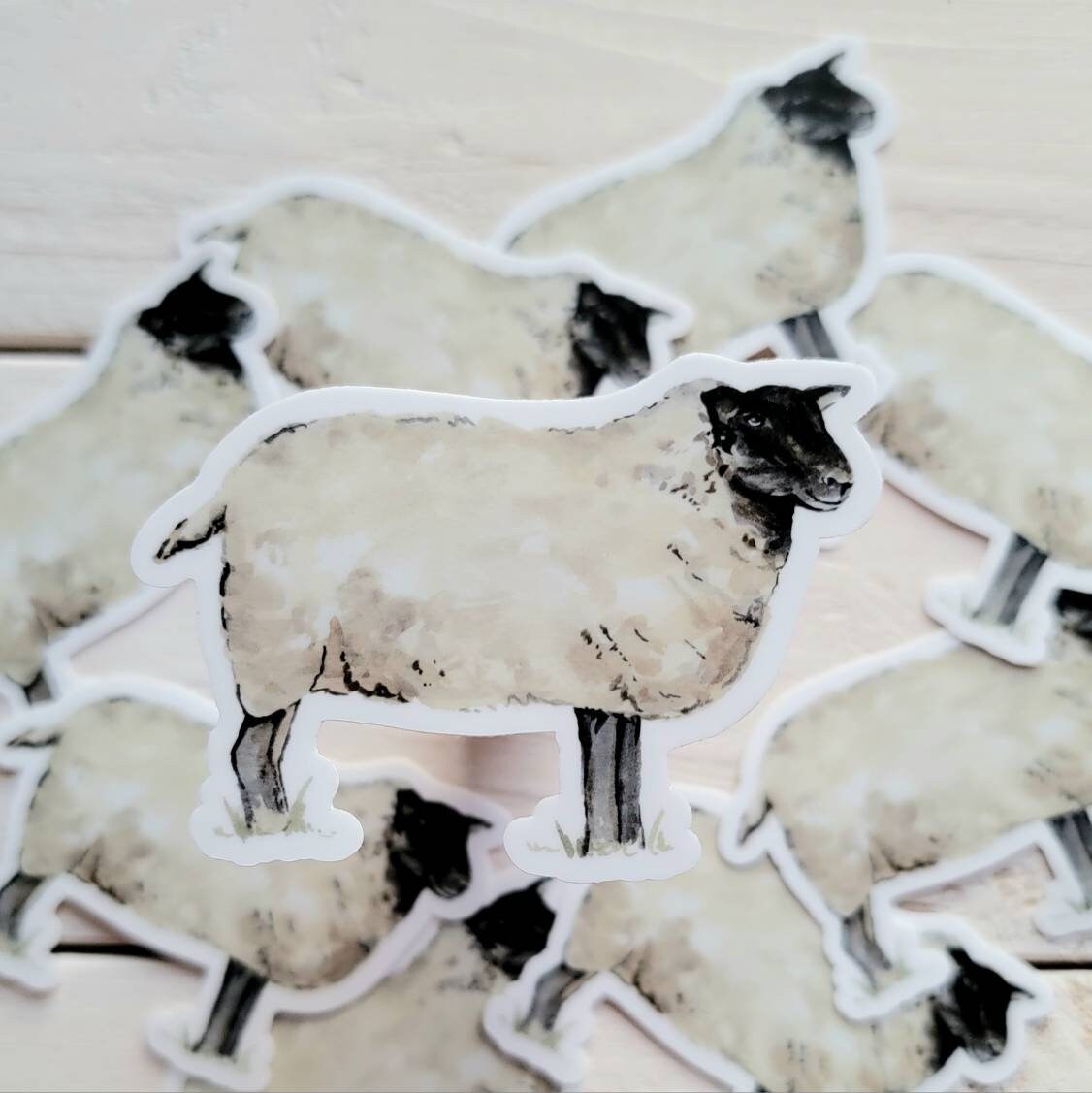 Sheep Vinyl Sticker Rustic Water Bottle Sticker Farmhouse - Etsy