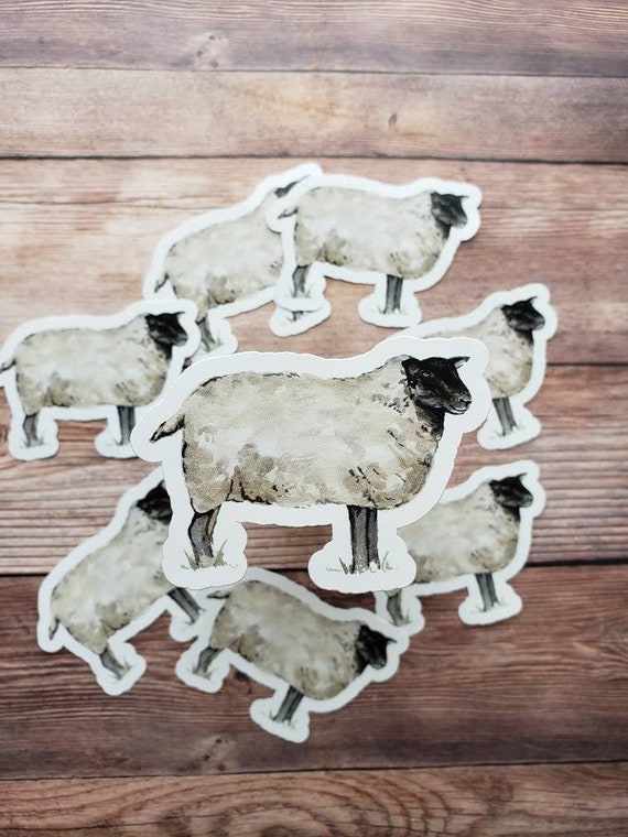 Sheep Vinyl Sticker Rustic Water Bottle Sticker Farmhouse | Etsy