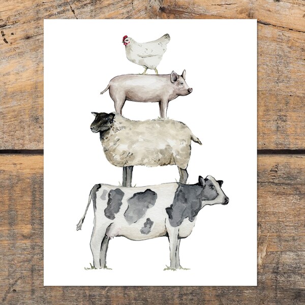 Farm Animals Stack - Etsy
