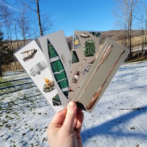 Nature Lovers Bookmark Set of Four, Rustic Camping Outdoorsy Bookmark ...