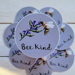 Bee Kind Vinyl Sticker, Honey Bee Water Bottle Sticker, Laptop Sticker ...