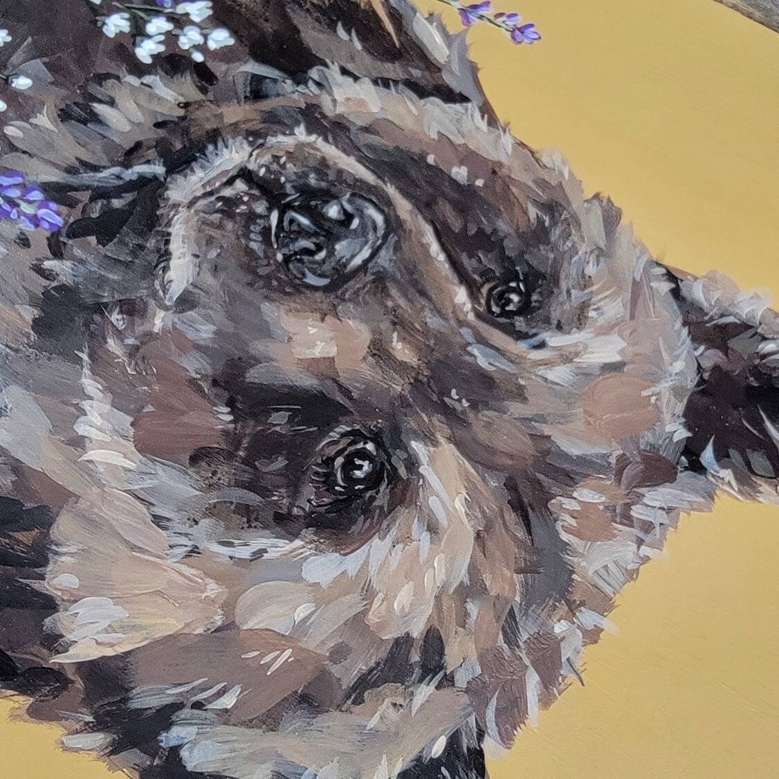 Original Bear Painting, Rustic Grizzly Bear on Wood, Among the ...