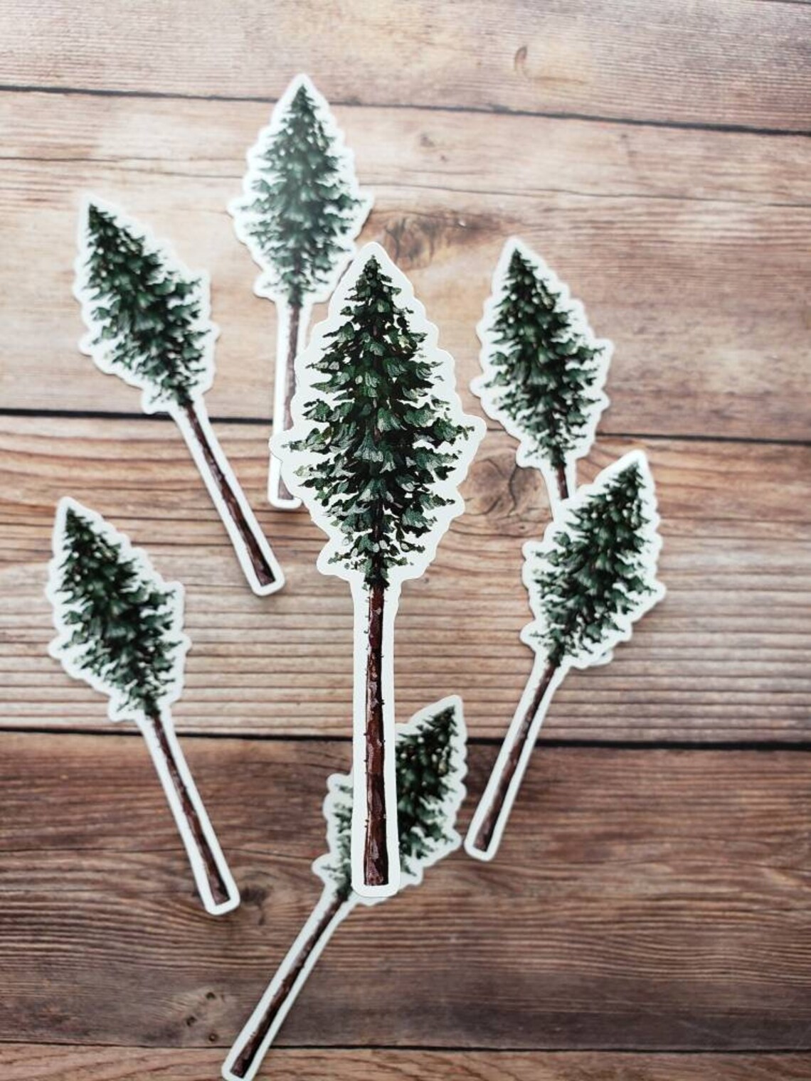 Pine Tree Vinyl Sticker Woodland Water Bottle Sticker Tree | Etsy