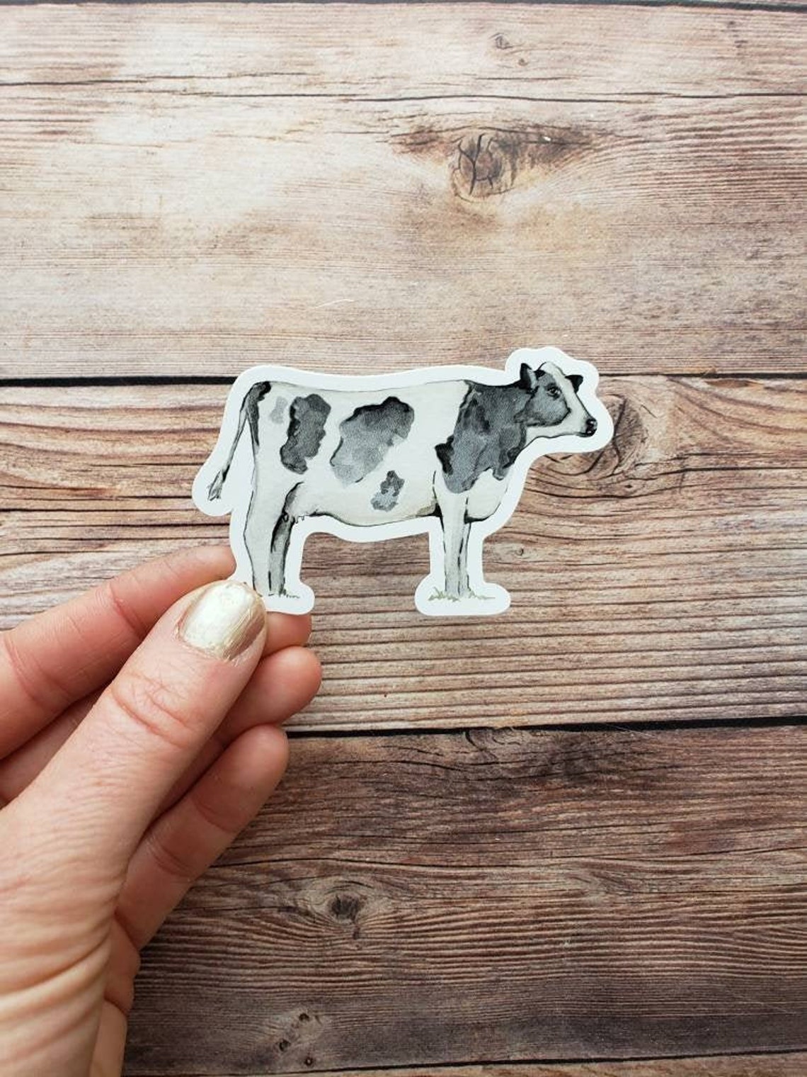 Cow Vinyl Sticker Farm Animal Water Bottle Sticker Cute | Etsy