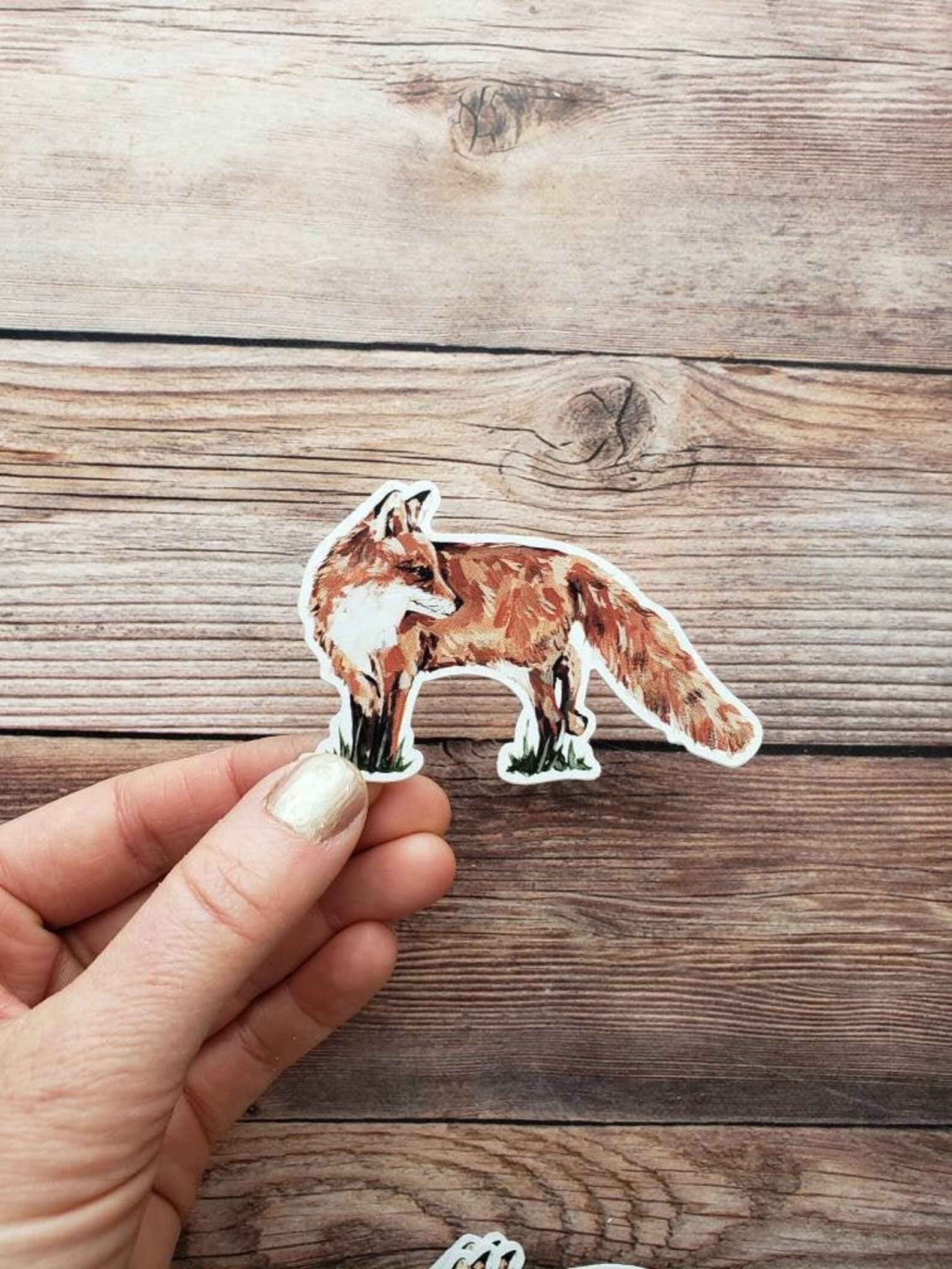 Fox Vinyl Sticker Woodland Animal Water Bottle Sticker Red | Etsy